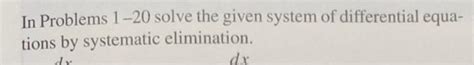 solved in problems 1 20 solve the given system of