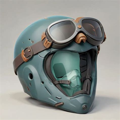 🧑‍ ️ Sci Fi Pilot Helmet With Goggles 3d Model Stl Printable・ Stl File