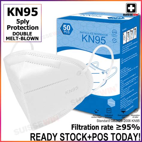 Suissewein 100pcs Kn95 Face Mask 5ply Reusable Protective 50pcs Maks