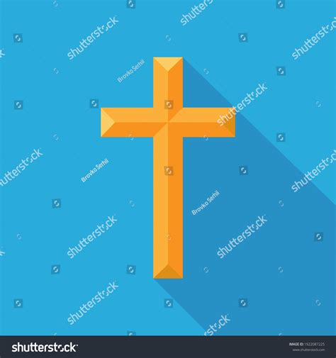 Christian Cross Icon Logo App Ui Stock Vector Royalty Free 1922087225