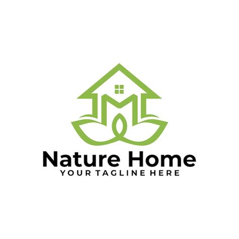 Modelo De Vetor De Design De Logotipo Para Casa Natureza Vetor Premium