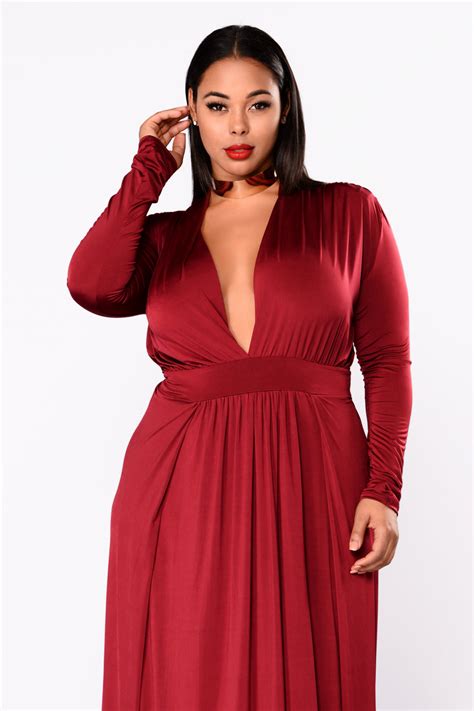 Spree Dress Burgundy Fashion Nova