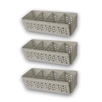 Kit Conjunto 3 Cestos Compacto Estiloso Versátil Organizador De