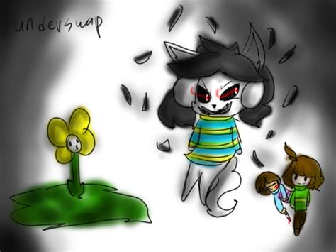 Underswap Temmie Flowey And Chara Andddddd Frisk By Khane1234 On Deviantart