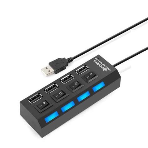 Високошвидкісний Usb Hub на 4 порти з кнопками вимкнення Usb розгалужувач на 4 порти юсб хаб