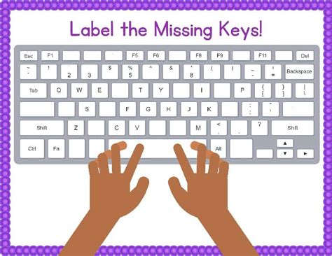 Fill In The Missing Keys On The Keyboard Worksheets By Henrycreated