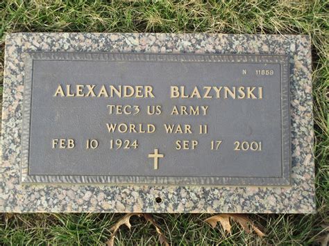 Alexander Blazynski 1924 2001 Find A Grave Memorial