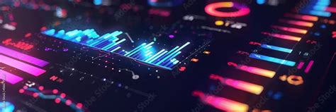 vibrant data visualization concept featuring a dynamic arrangement of