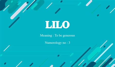 Lilo Name Meaning
