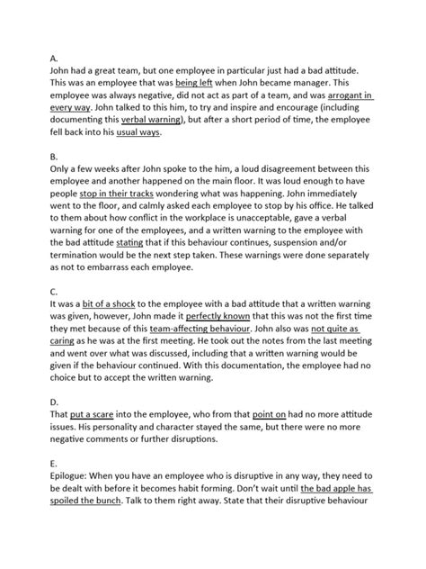 Reading Exercise Pdf