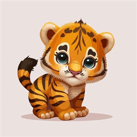 Милый ребенок тигр мультфильм векторные иллюстрации | Премиум векторы