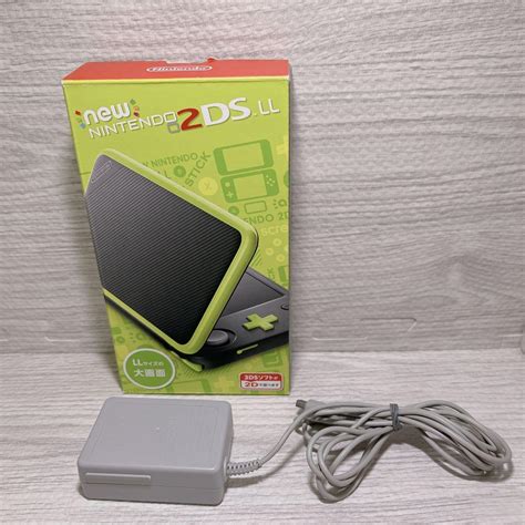 510off 即発送★充電器付き★液晶美品 Newニンテンドー2ds Ll ブラック×ライム 正規品販売！