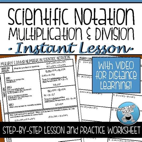 Scientific Notation Multiply And Divide Guided Notes And Practice