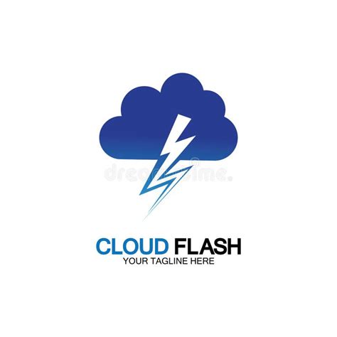 Cloud Flash Vector Logo Icon Design Template Vector Stock Vector