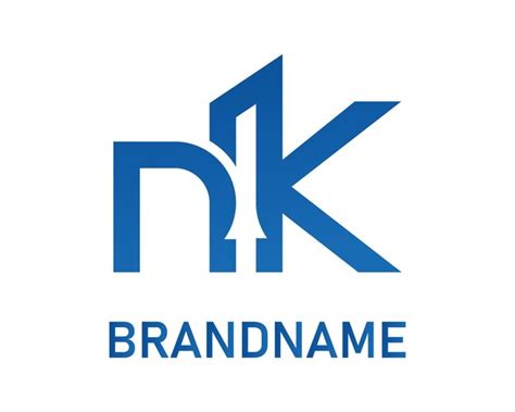 Modelo De Design Do Logotipo Da Letra Nk Vetor Premium