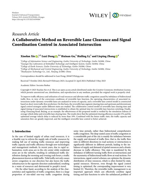 pdf a collaborative method on reversible lane clearance and signal