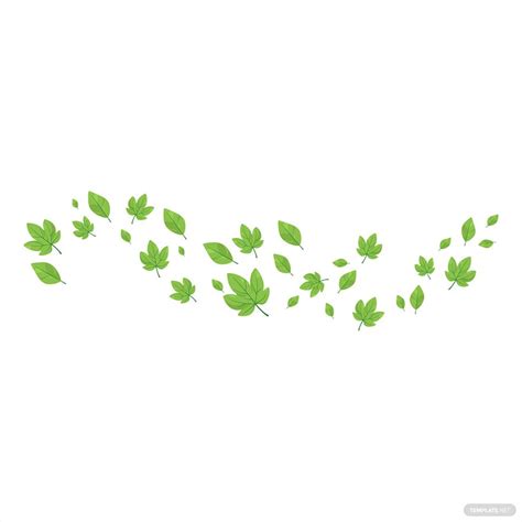Blowing Leaves Vector In Illustrator Eps  Png Svg Download