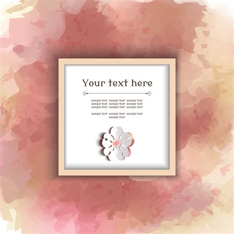 Text Frame With Watercolor Drawn Vectors 03 Free Download