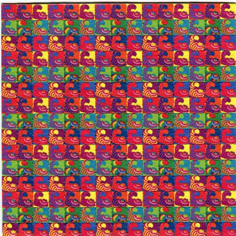 Psychedelic Blotter Art Print Perforated Sheet 225 Hits Acid