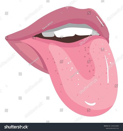 Semi Flat Mouth Tongue Out High Stock Vector Royalty Free 2185616883