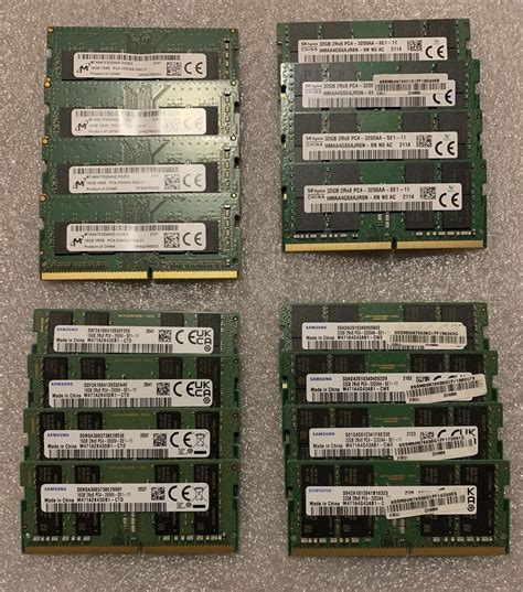 Оперативна памʼять samsung micron sk hynix 16gb 32gb ddr4 sodimm