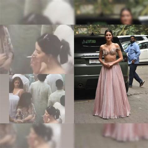 Ananya Panday Caught Smoking During Cousin Alannas Mehendi Cermony