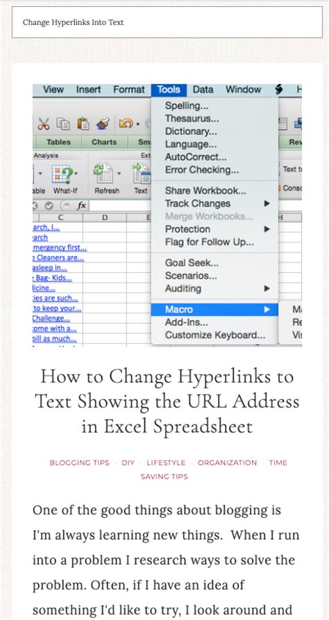 How To Change Hyperlinks To Text Showing The Address In Excel