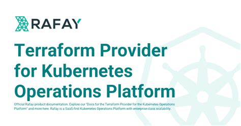 Terraform Provider For Kubernetes Operations Platform Rafay Product Documentation