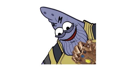 Patrick Thanos Thanos Infinity War Savage Patrick Memes Sticker