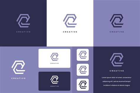 Lettre E Logo Design Vector Vecteur Premium