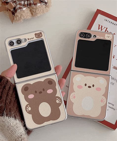 귀여운 삼성 갤럭시 Z플립 지플립 3 4 5 베어 인형 스트랩 핸드폰줄 커플 유니크 키치 심플 핸드폰 휴대폰 폰 지플립케이스 지플립4 Z플립5 케이스 지플립5케이스 지플립4