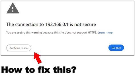 the connection to site is not secure this site does not support