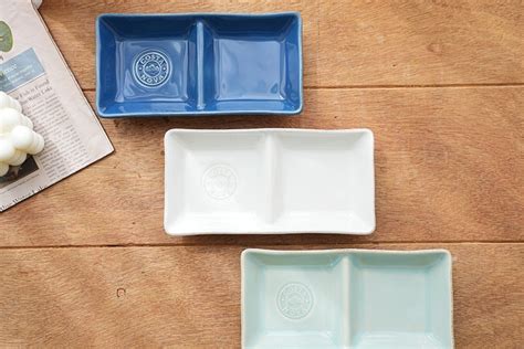 식판·나눔접시 리퍼 2칸접시 20cm 블루 화이트 아쿠아 오늘의집 쇼핑