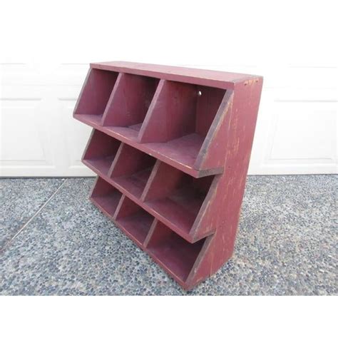 Vintage English Storage Cubby Shelves Chairish