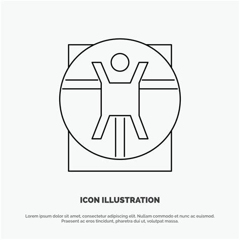 Vitruvian Man Medical Scene Line Icon Vector 19178965 Vector Art At Vecteezy
