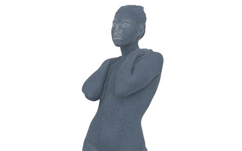 Topless Girl Standing D Model By Renderbot Llc