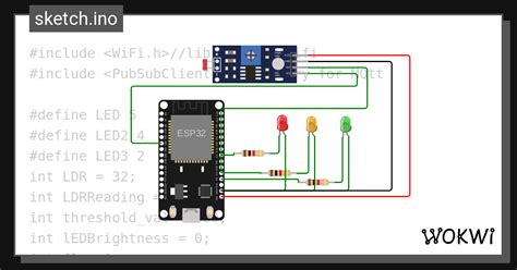 Iot Based Weather Adaptive Street Lighting System Copy Wokwi Esp32 Stm32 Arduino Simulator