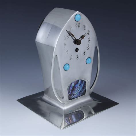 Titus Omega IMPERIAL ZINN ART NOUVEAU PEWTER CLOCK