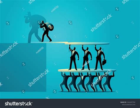 Ponzi Scheme Vector Illustration Business Investment Stock Vector