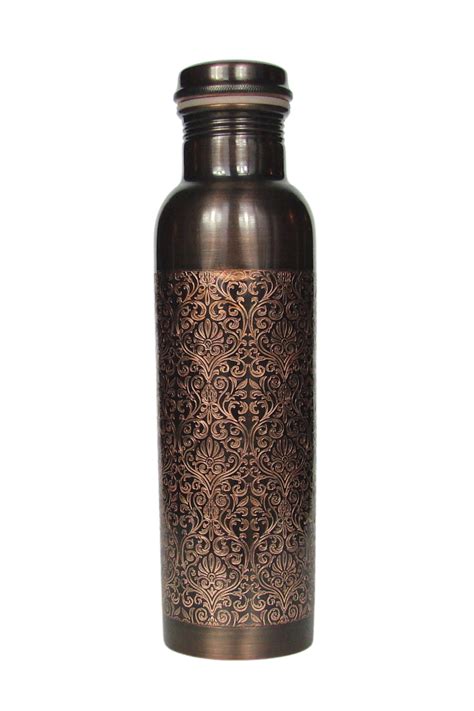 Butelka Miedziana Do Wody Antique 1 900ml Indyjskie Produkty
