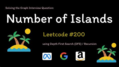 number of islands leetcode 200 javascript recursion dfs youtube