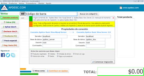 Apdesc Basic View Server 20 Vender Productos Por Cajas Y Sueltos