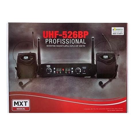 Microfone Sem Fio Duplo Headset Lapela mxt UHF B em Promoção na Americanas