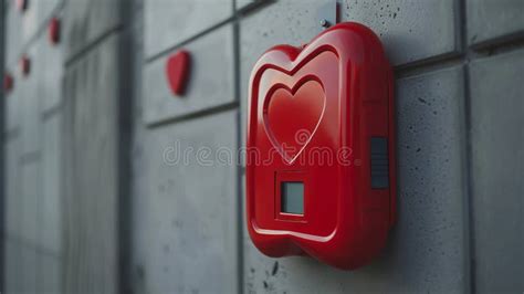 Close Up Of Defibrillator Mounted On Wall Stock Illustration Illustration Of Machine Closeup