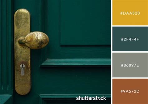 2021 컬러 트렌드 알아보기 포르투나 골드 Shutterstock 블로그 한국어 Color Trends Green Colour Palette Gold