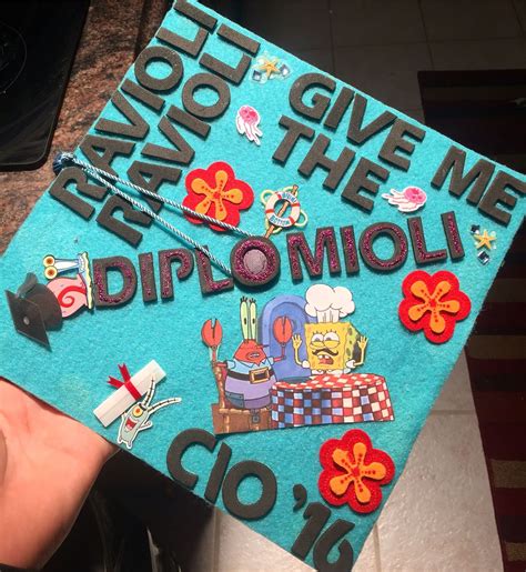 Spongebob Inspired Graduation Cap Graduation Cap Designs Graduation