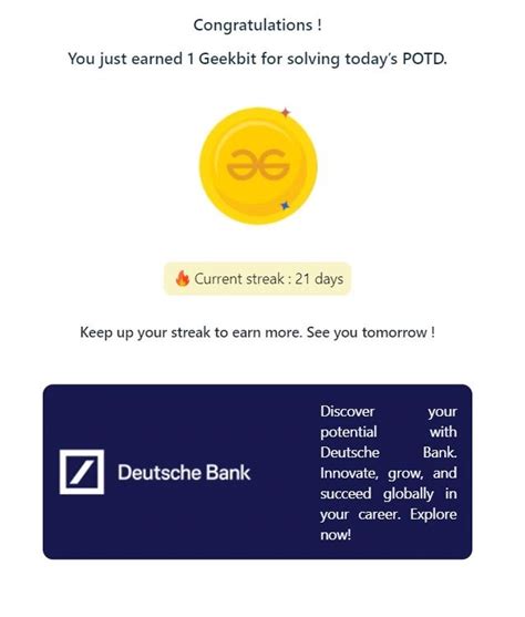Nikhileswar Nayak On Linkedin Day21 Geekstreak2024 Geeksforgeeks Geeksteak2024 Deutschebank