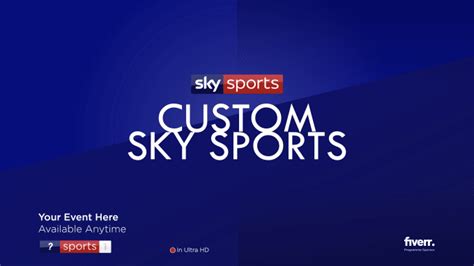 Create A Realistic Sky Sports Template For Your Event By Michael