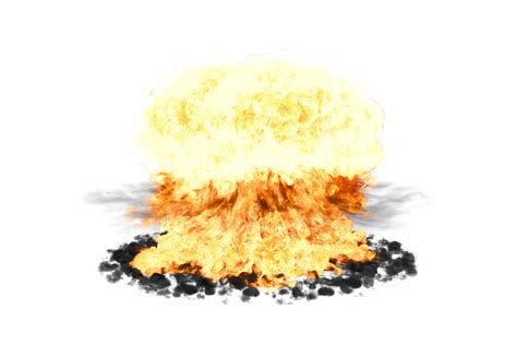 Nuclear Explosion On Transparency Background 43274036 Png