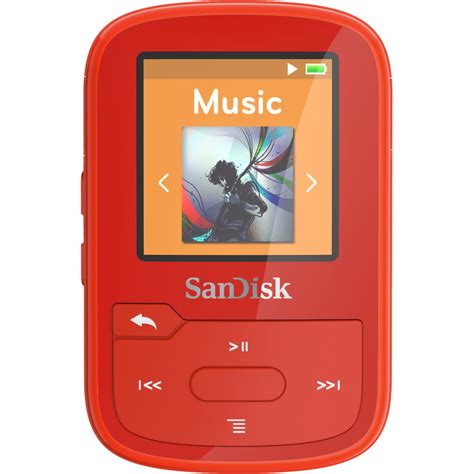 SanDisk Clip Sport Plus 16 GB Flash MP3 Player Red Walmart